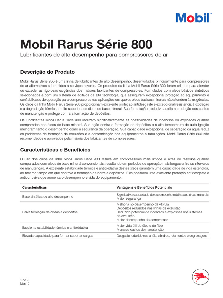 Mobil Rarus 800 Serie Pds 2013 | PDF | Petróleo | Vestir-se
