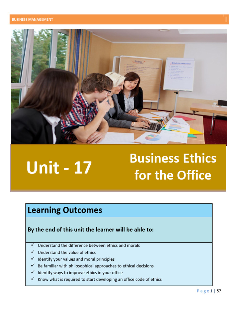 Office Ethics and Moral Development | PDF | Morality