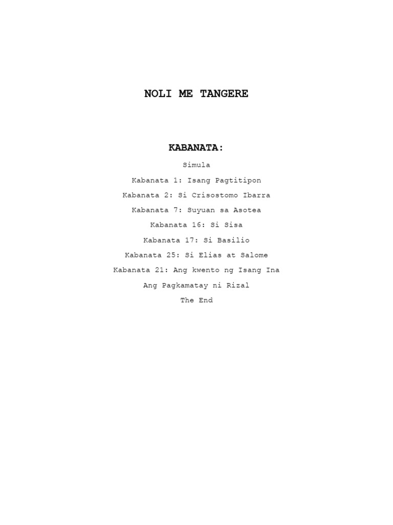 Edited Script of Noli Me Tangere 1 | PDF