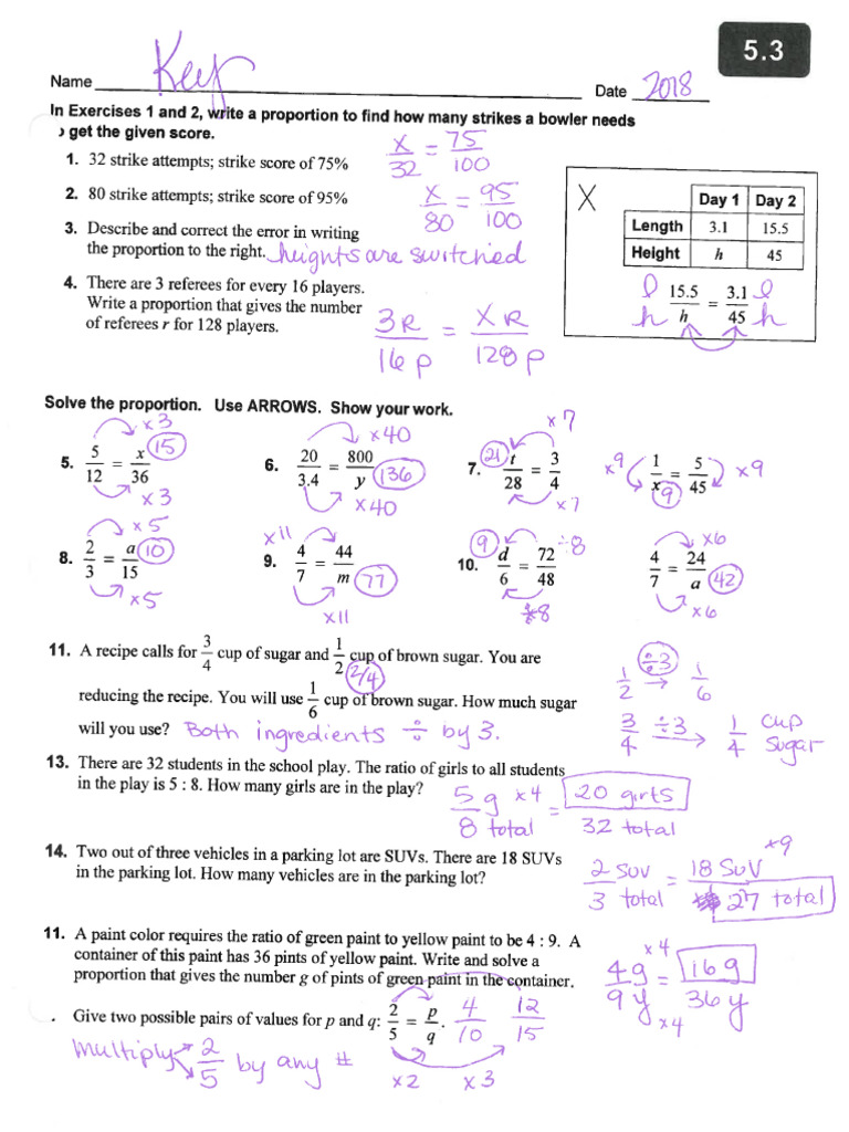 5.2 5.3 Review Worksheet | PDF