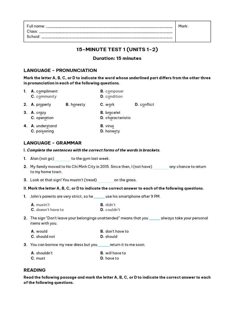 15-Minute Test Overview and Answers | PDF | Economic Inequality ...