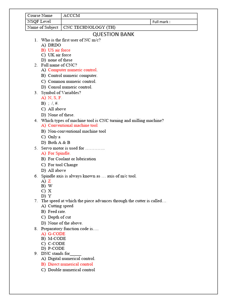 CNC Programing & Machining | Download Free PDF | Numerical Control ...