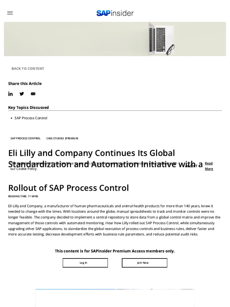 Eli Lilly and Company Continues Its Global Standardization and ...
