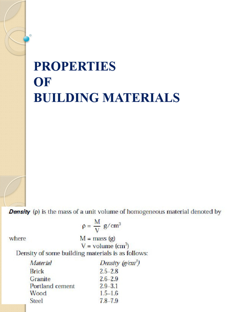 1 Building Materials | PDF | Porosity | Heat