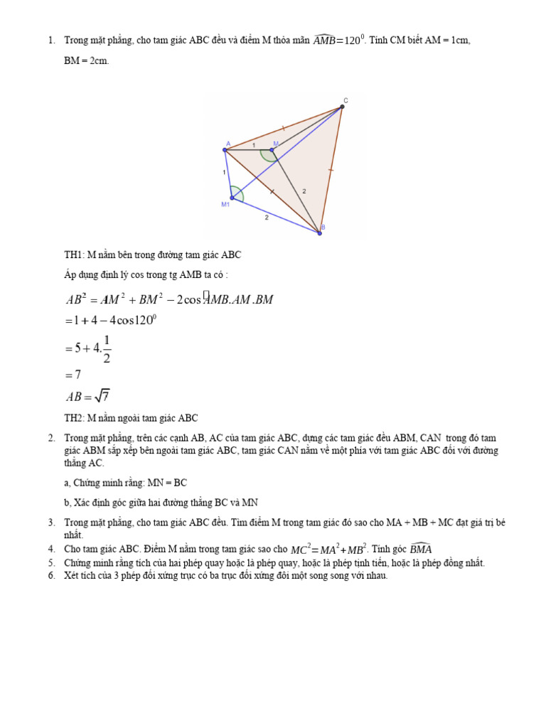 BT Chương 4 - Phép Biến Hình | PDF
