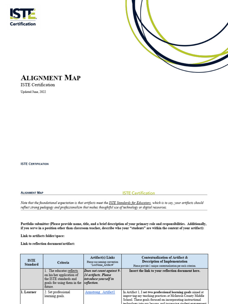 tarmstrong- alignment map 2 | PDF | Learning | Teachers