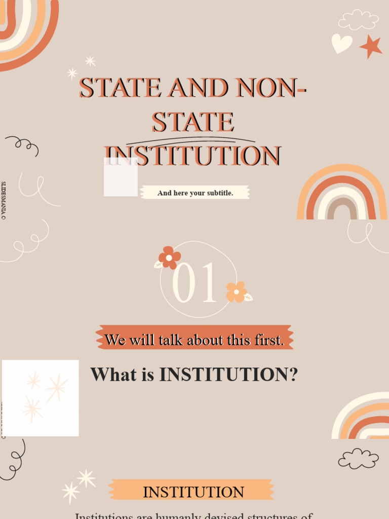 State vs Non-State Institutions Explained | PDF | Institution ...