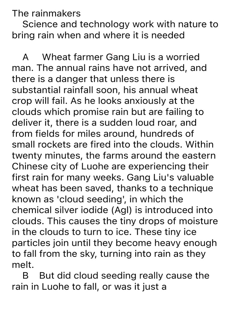 The Rainmaker 2 | PDF | Rain | Meteorology