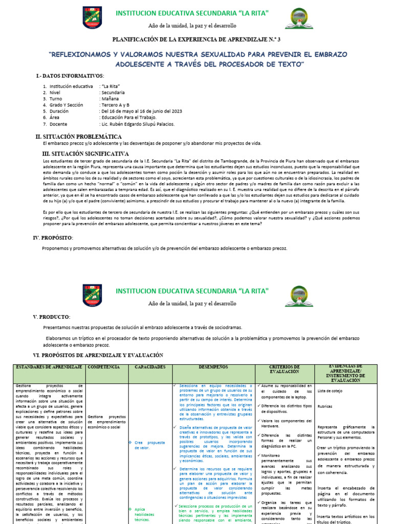 03 Eda 3º | Descargar gratis PDF | Aprendizaje | Evaluación