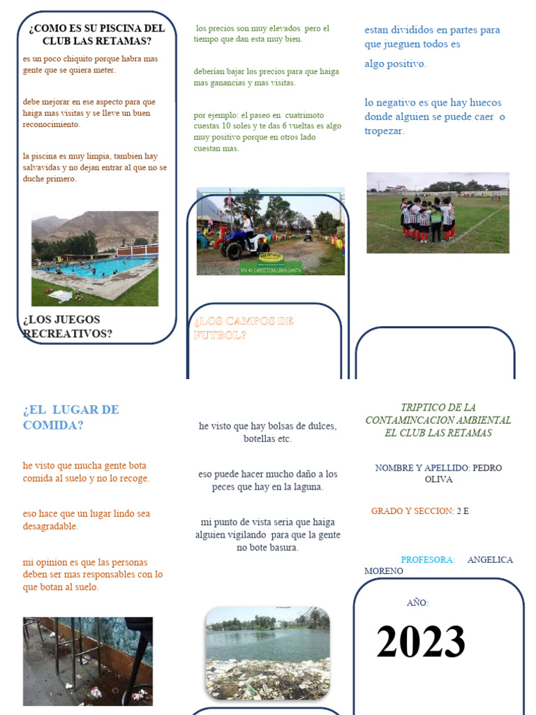 Como Es Su Piscina Del Club Las Retamas | PDF