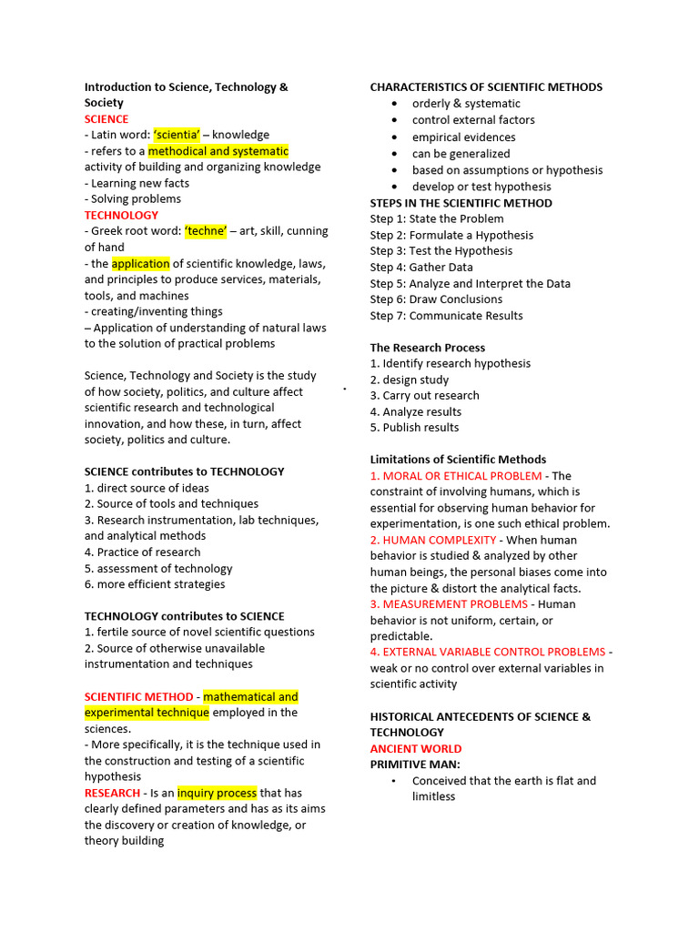 STS REVIEWER | PDF | Science | Id