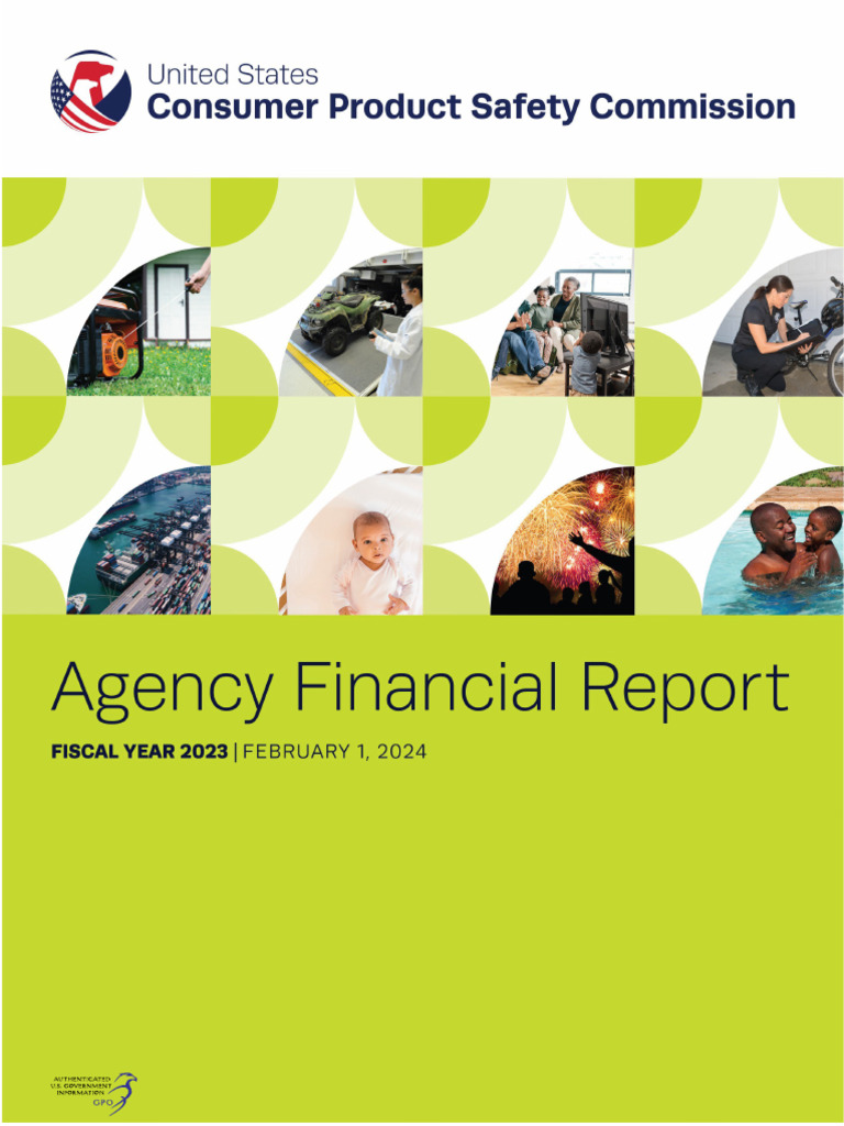 2023 Agency Financial Report About The CPSC | Download Free PDF ...