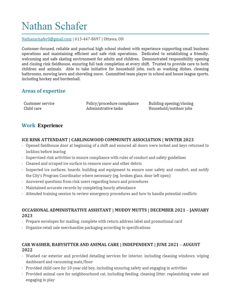 Nathan Resume June 2023 | PDF