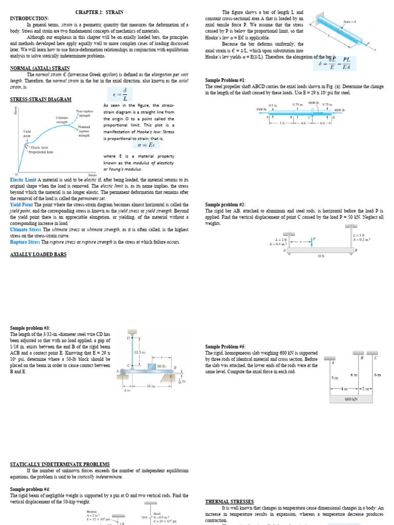 Simple Strain | PDF | Deformation (Engineering) | Yield (Engineering)