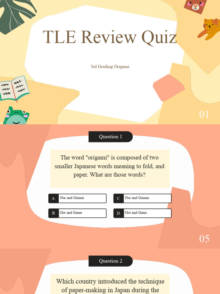 GRADE 10 3rd-Quarter-Review-Quiz | PDF | Origami