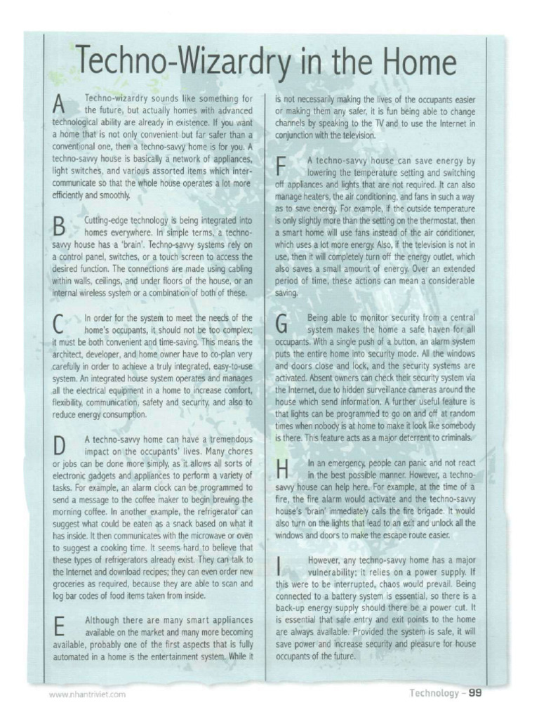 Techno-Savvy Home | PDF