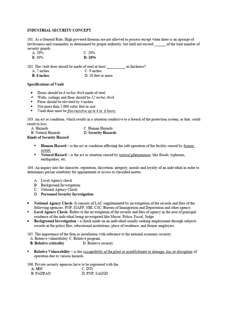 Security:comparative Answer Key | PDF | Police | Security Guard