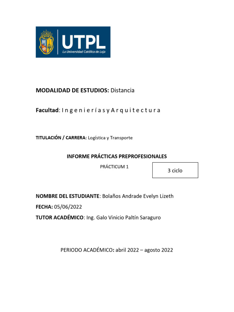 Bolaños Andrade Evelyn Lizeth | PDF | Almacén | Logística