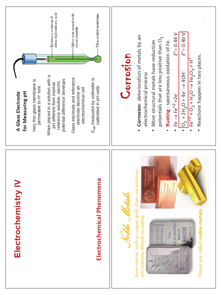 Lecture 15.4 - Electrochem Phenom | PDF | Rust | Corrosion