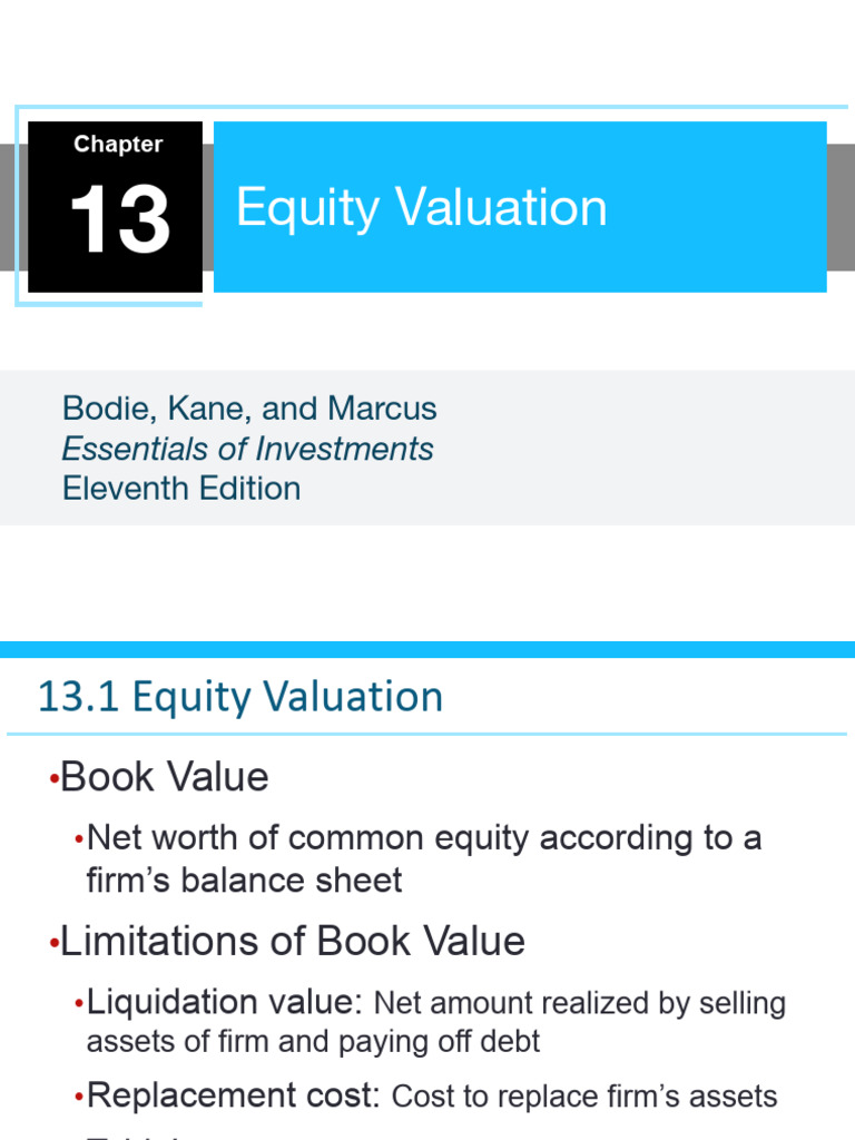Bodie Essentials of Investments 11e Chapter13 PPT | PDF | Valuation (Finance) | Stock Valuation
