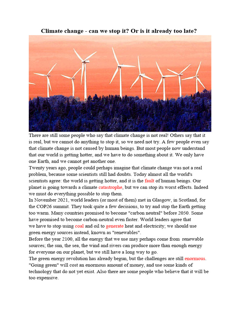 Climate Change Pdf Climate Change Coal