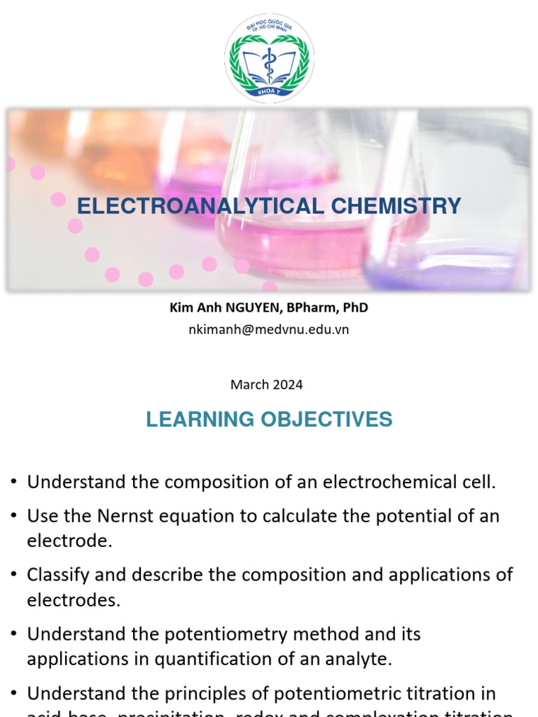 Electrochemistry 2024 1 | PDF