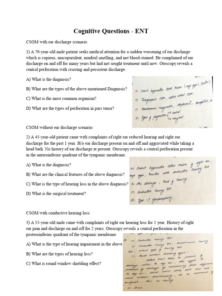 Cognitive Questions UG 2 | PDF | Ear | Clinical Medicine
