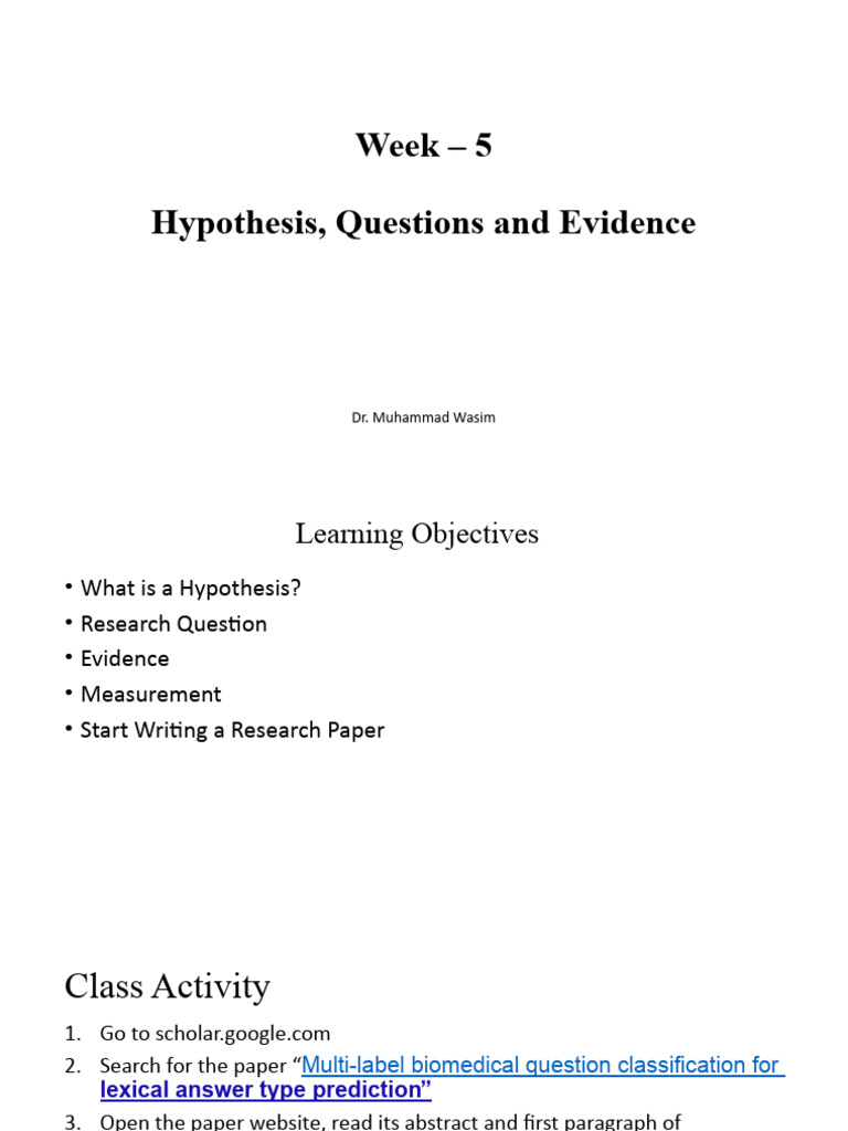 Understanding Hypothesis and Evidence in Research | PDF | Experiment ...