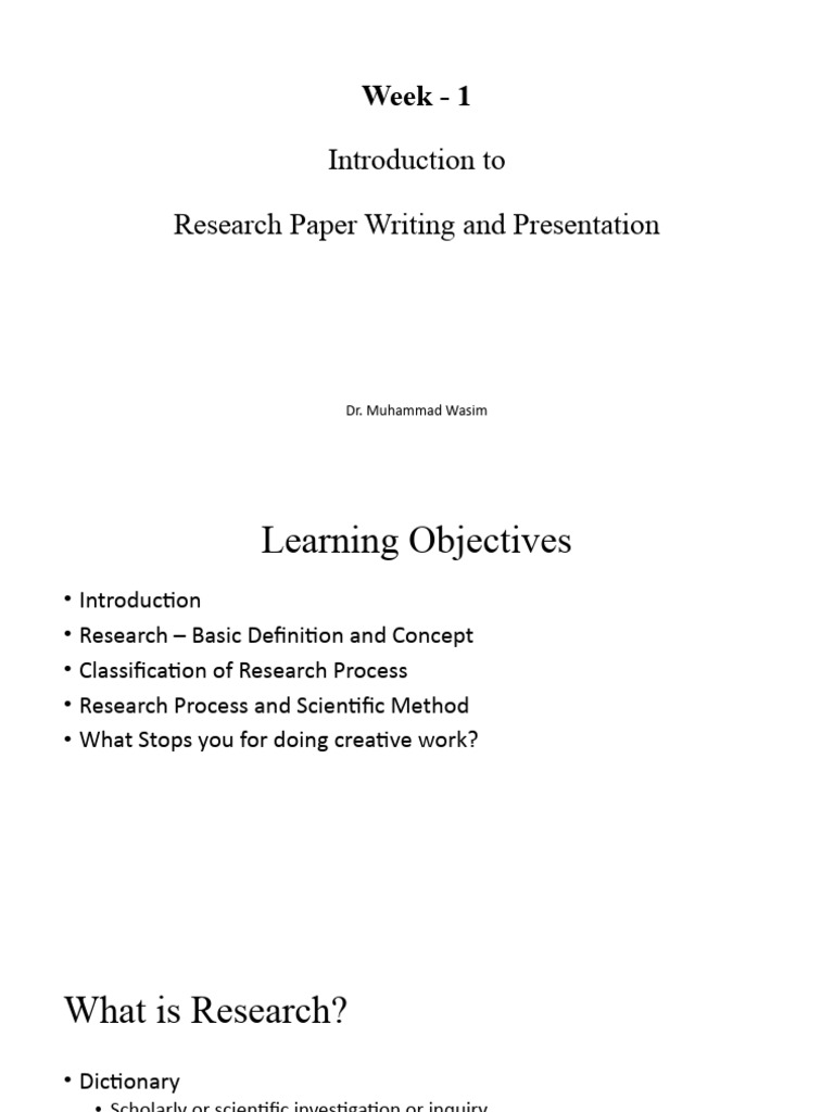 Week 1 - Intro To RPWP | PDF | Experiment | Knowledge