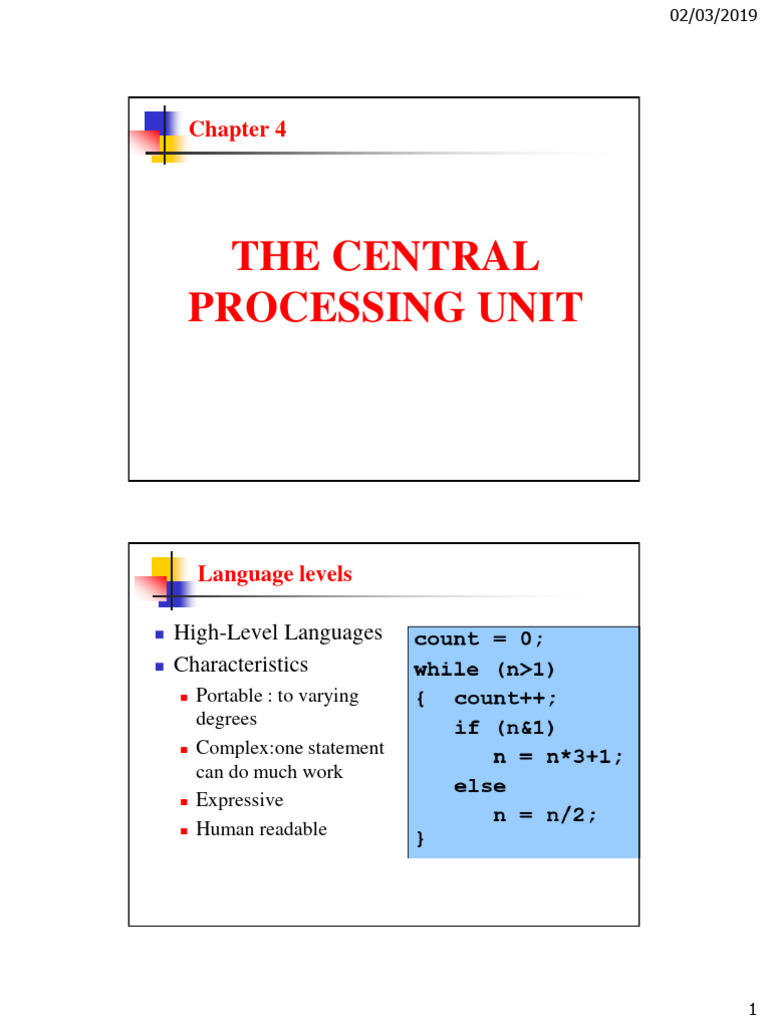 Chapter 4 | Download Free PDF | 64 Bit Computing | Central Processing Unit