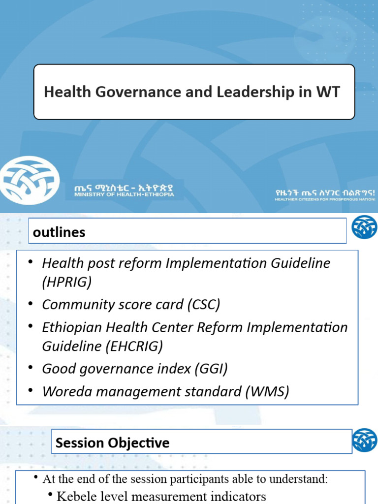 Health Governance and Leadership in Ethiopia | PDF | Governance | Patient