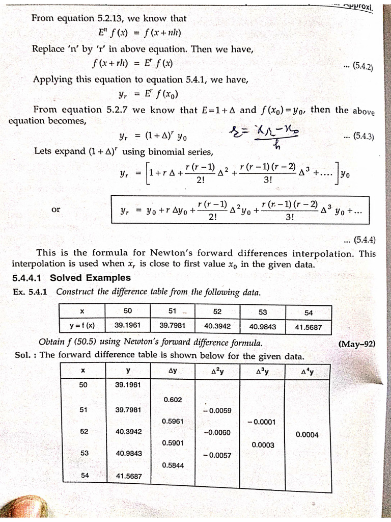 Interpolation Formulae - 1 | PDF