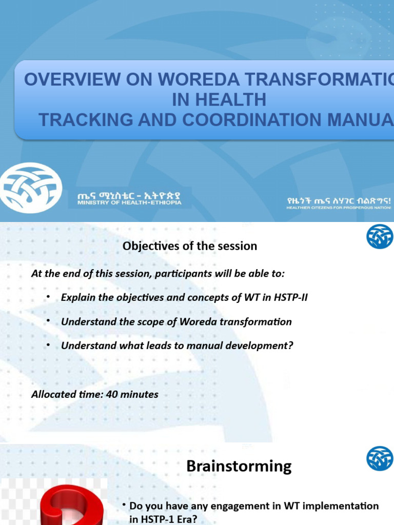 2 Overview On WT Tracking and Coordination Manual | PDF | Governance | Health Care