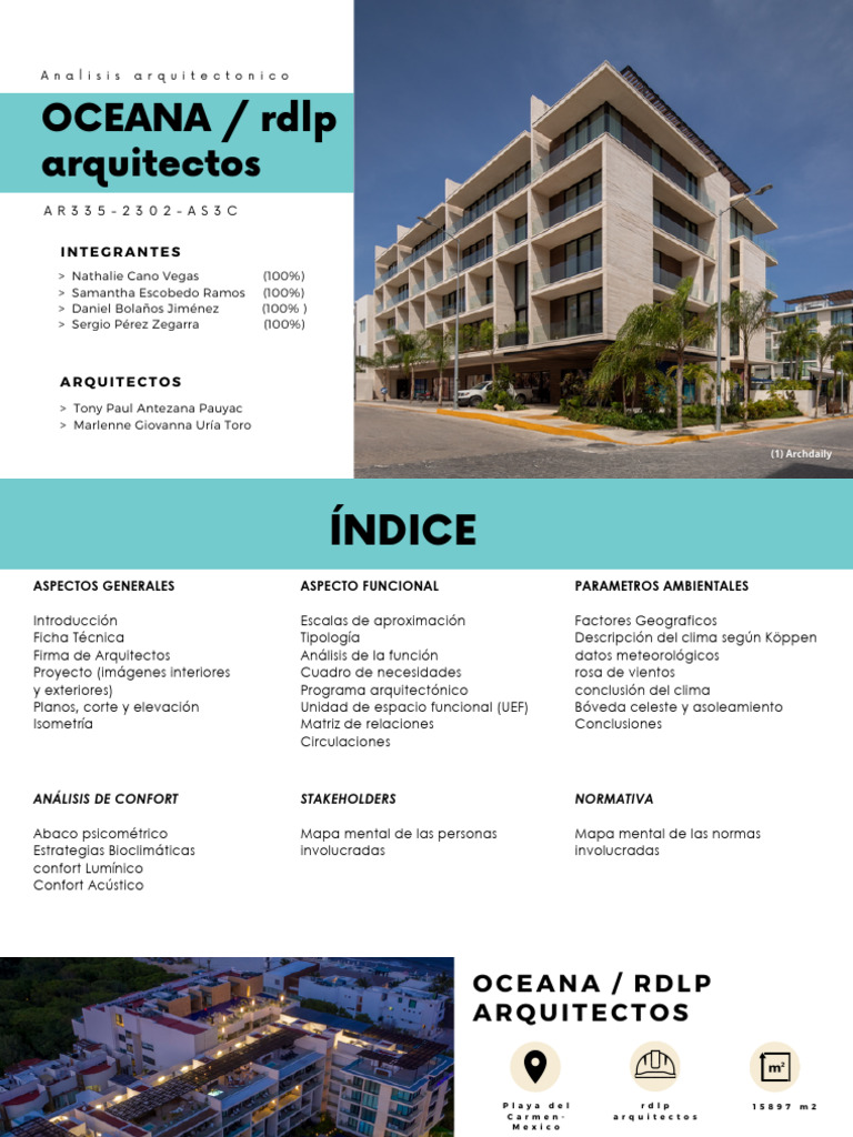 Proyecto Oceana - TF - Grupo 01 | PDF | edificio | Arquitecto