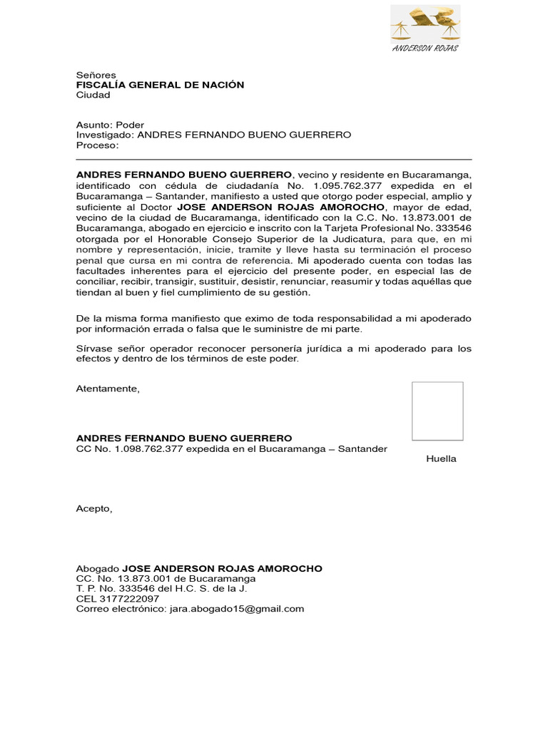 Poder Andres Bueno | PDF