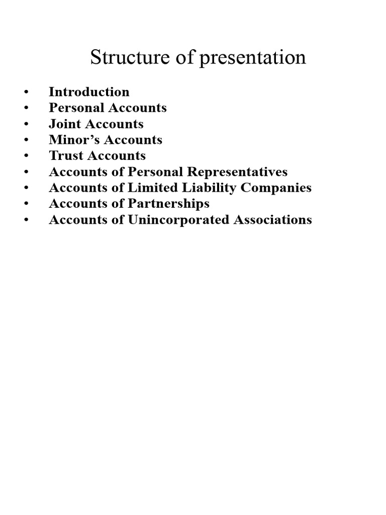 Unit 6 - Types of Accounts | PDF | Probate | Banks