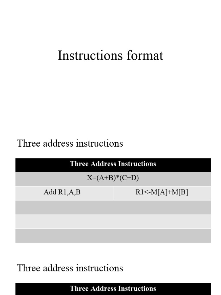 Instructions Formats | PDF | Computer Architecture | Integrated Circuit