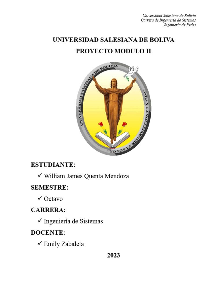 PROYECTO MODULO II - WilliamQuenta | PDF | Red de computadoras | Enrutador (Computación)