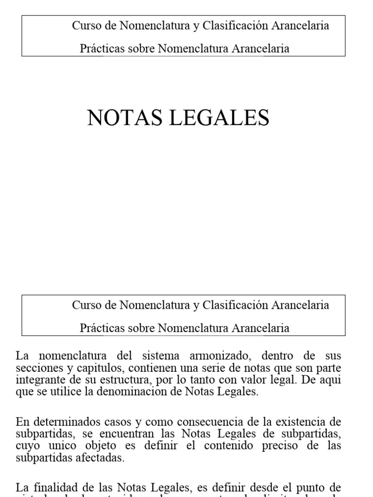 Notas Legales