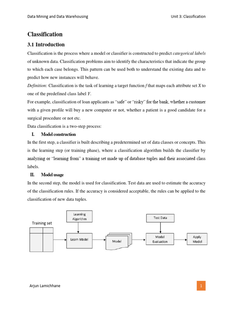 Unit 3 Classification Pdf Cross Validation Statistics Statistical Classification