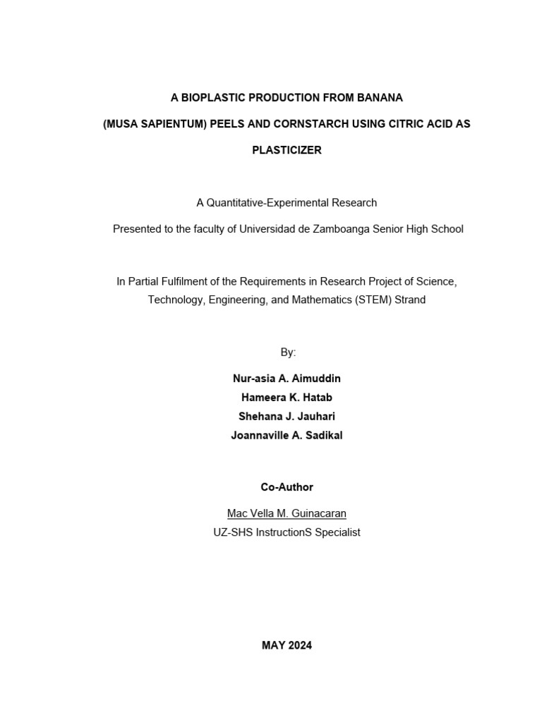 Elsa Stem12d Pr1 Final (Meera)1 | PDF | Biodegradation | Plastic