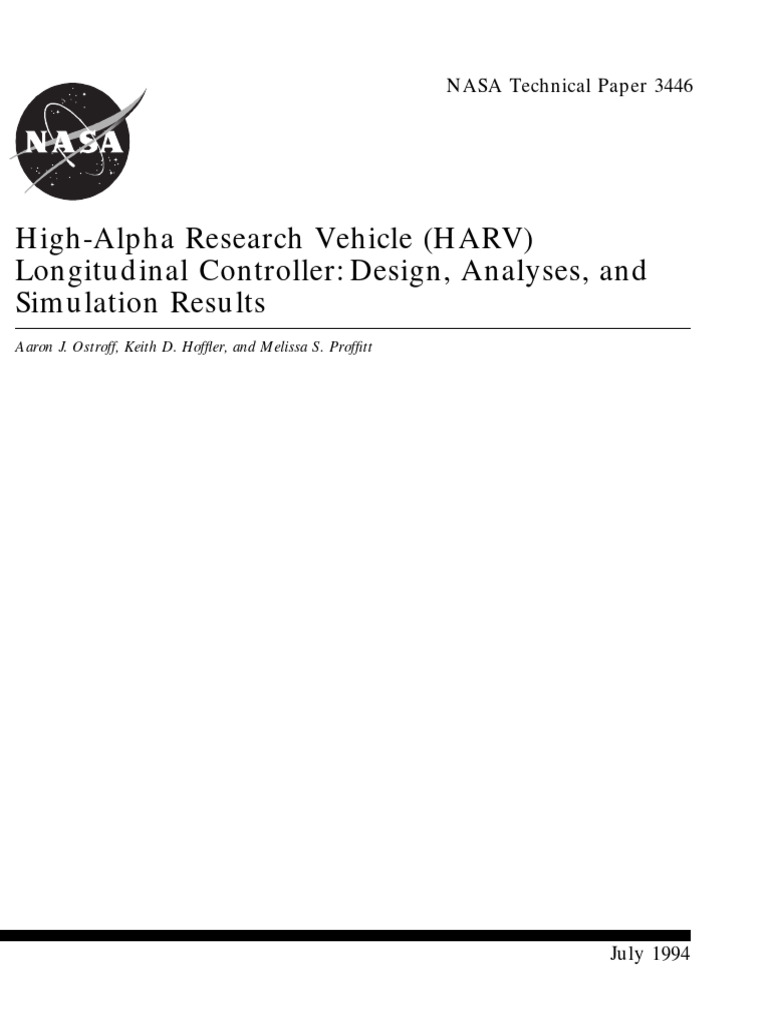 Nasa TP 3446 | PDF | Control Theory | Aerospace