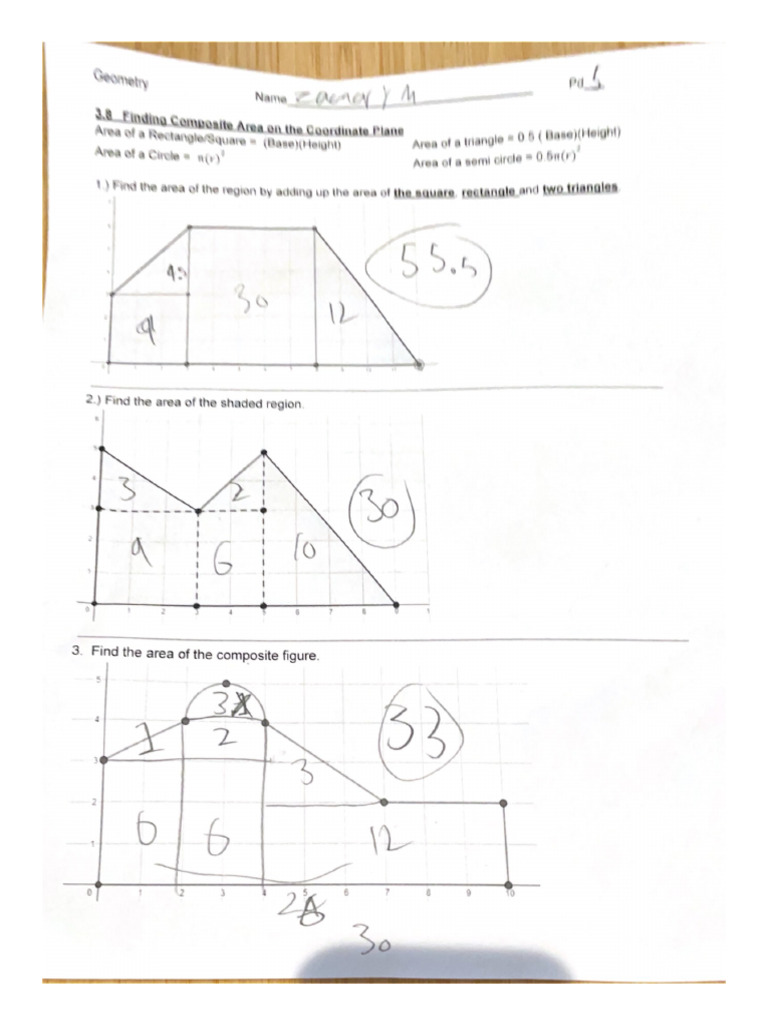 2.) Find The Area of The Shaded Region. | PDF