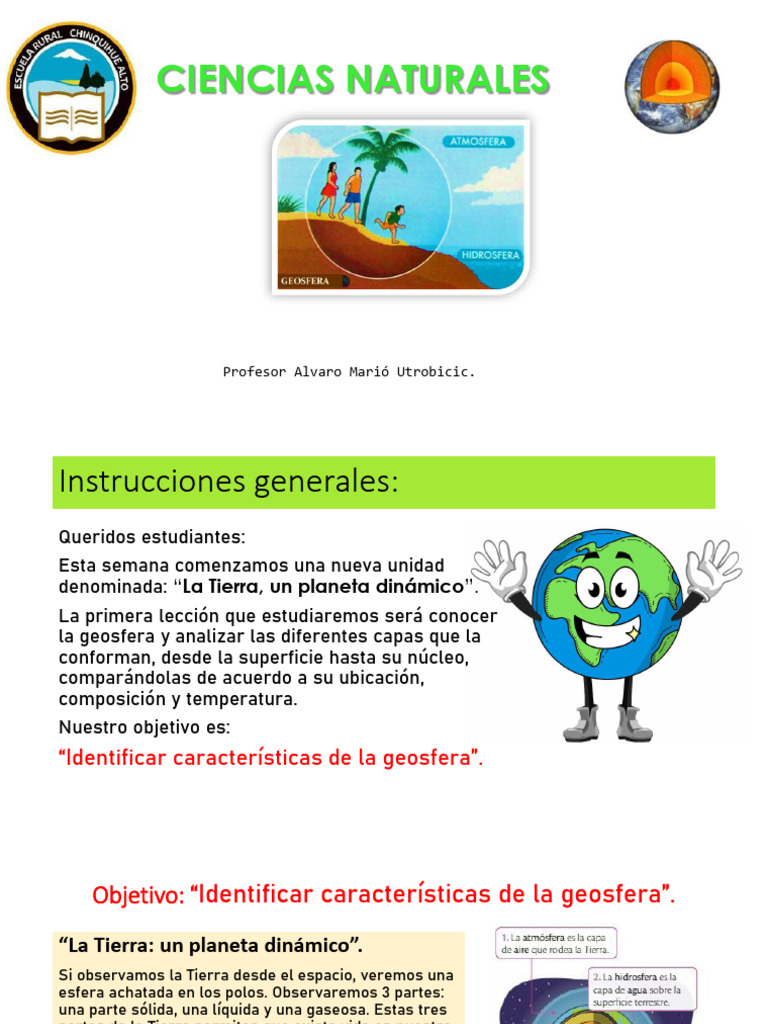 Características de la Geosfera Terrestre | PDF | Tierra | Roca (geología)