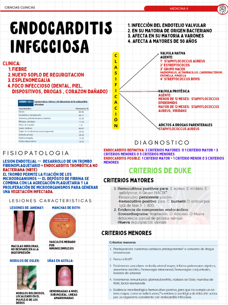 Endocarditis Infecciosa Mapa | PDF | Antibióticos | Inmunología