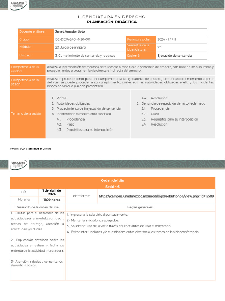 M20 S6 PD Janet Amador Soto 2024-2 | PDF | Sentencia (ley)