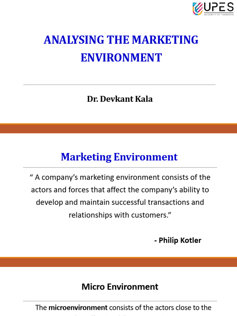 Lecture 6 - Marketing Environment - Micro & Macro | PDF | Marketing ...
