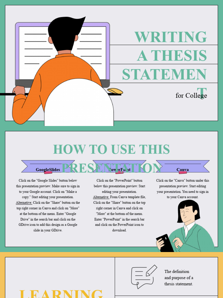 Modern Illustrative Writing A Thesis Statement Lesson For College | PDF ...