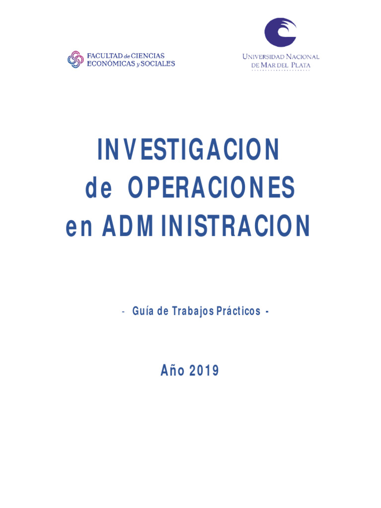 Guía Práctica de Investigación Operativa | PDF | Presupuesto ...