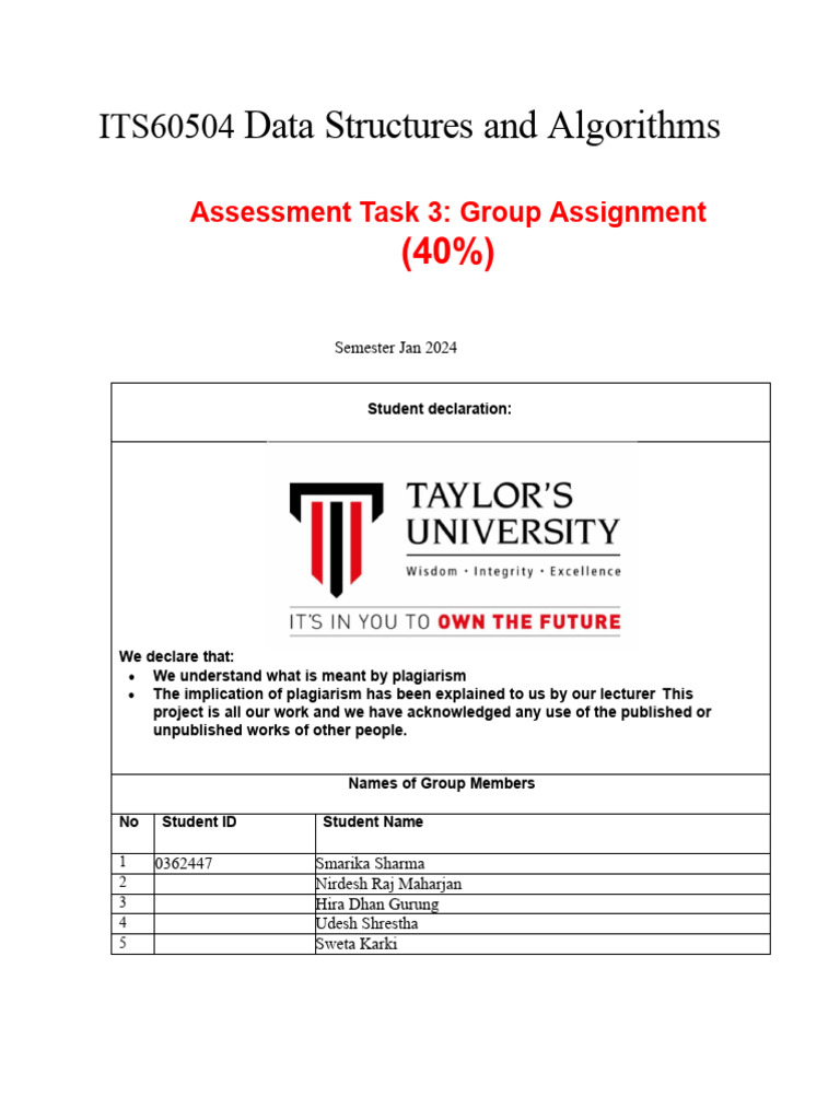 DSA Assignment | PDF | Data Structure | Algorithms